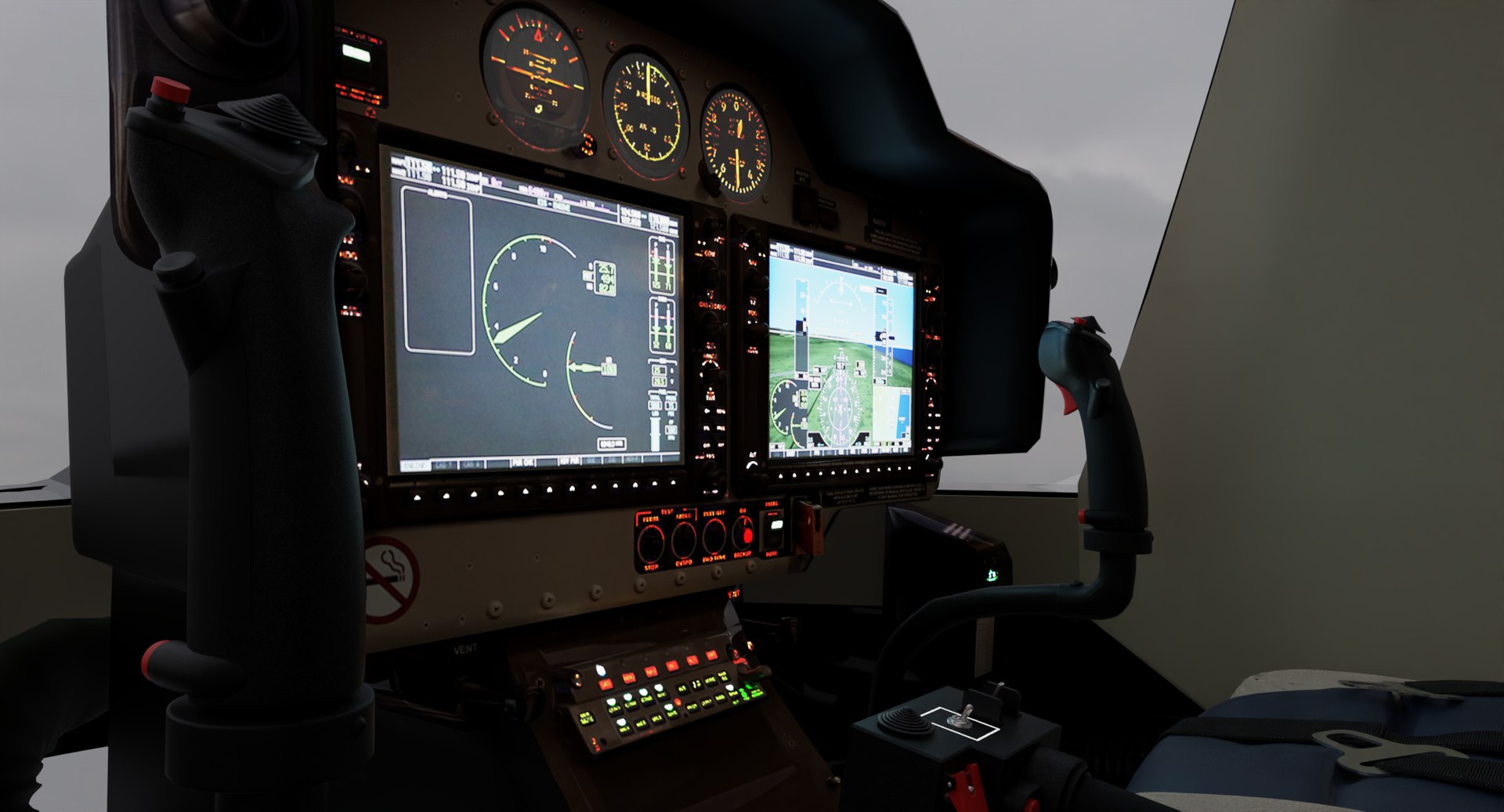 3D Model Helicopter Cockpit Bell 407 - TurboSquid 2104224