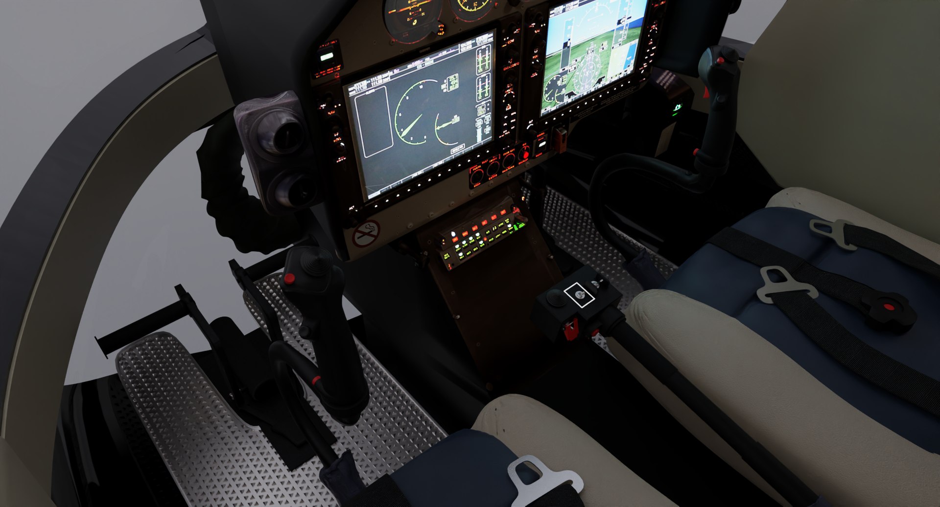 3D Model Helicopter Cockpit Bell 407 - TurboSquid 2104224