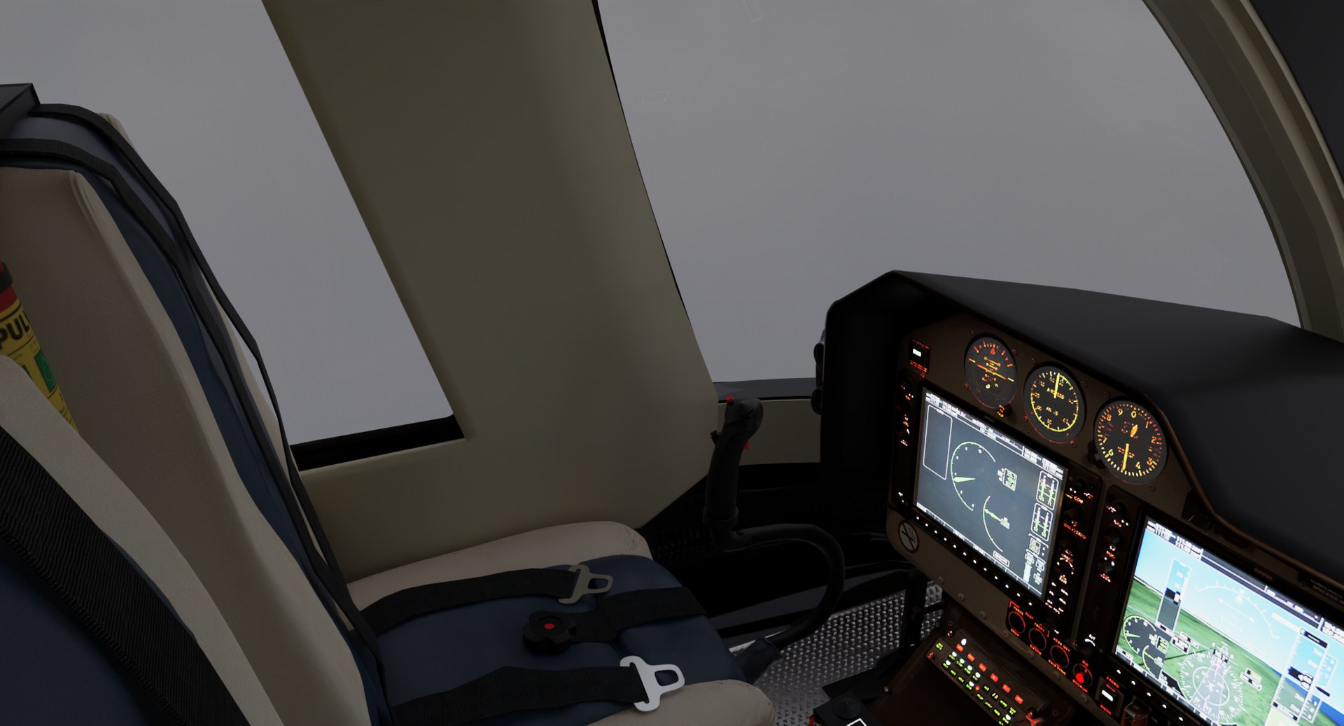 3D Model Helicopter Cockpit Bell 407 - TurboSquid 2104224