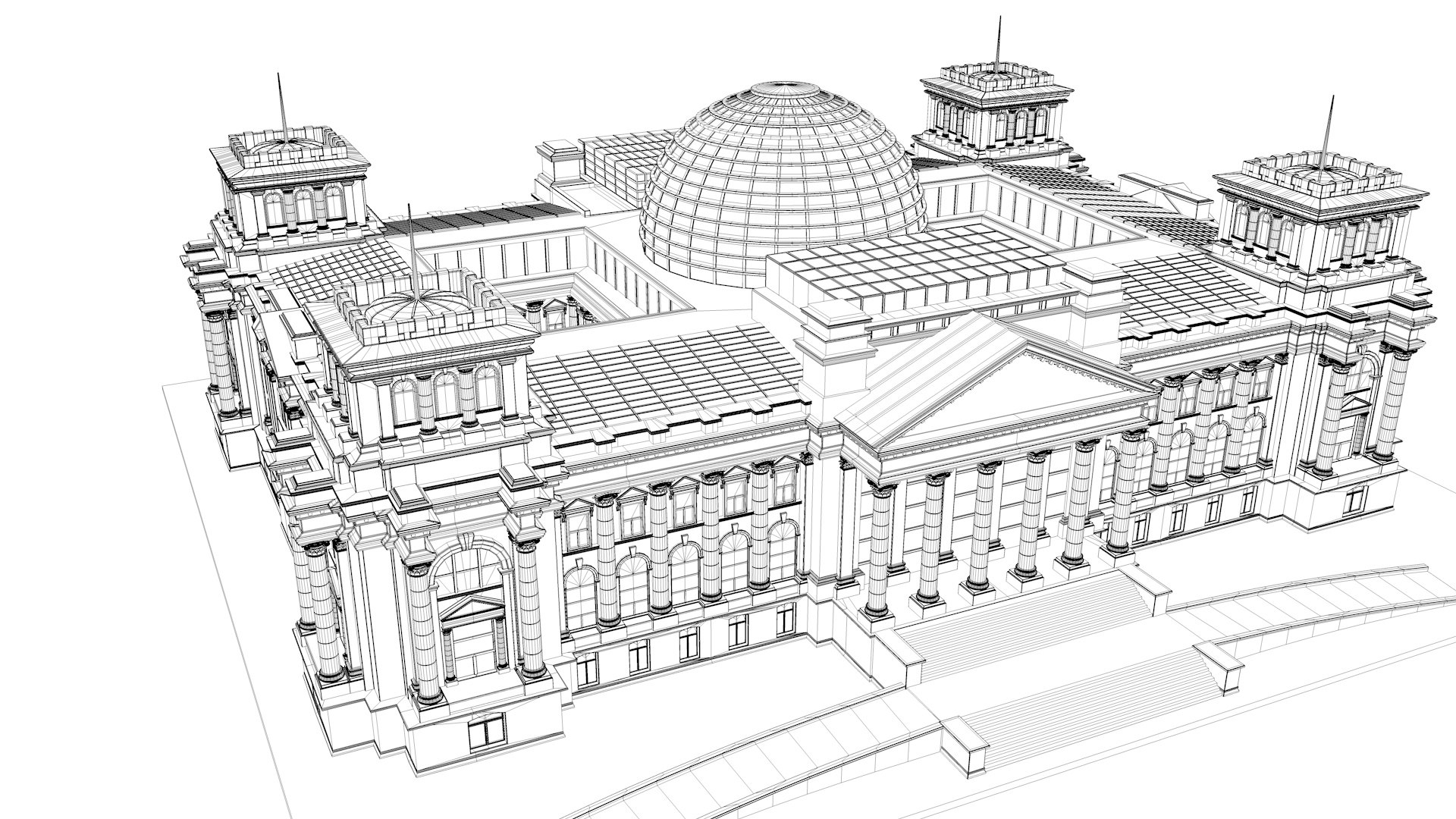 3D Reichstag Building - TurboSquid 1894979