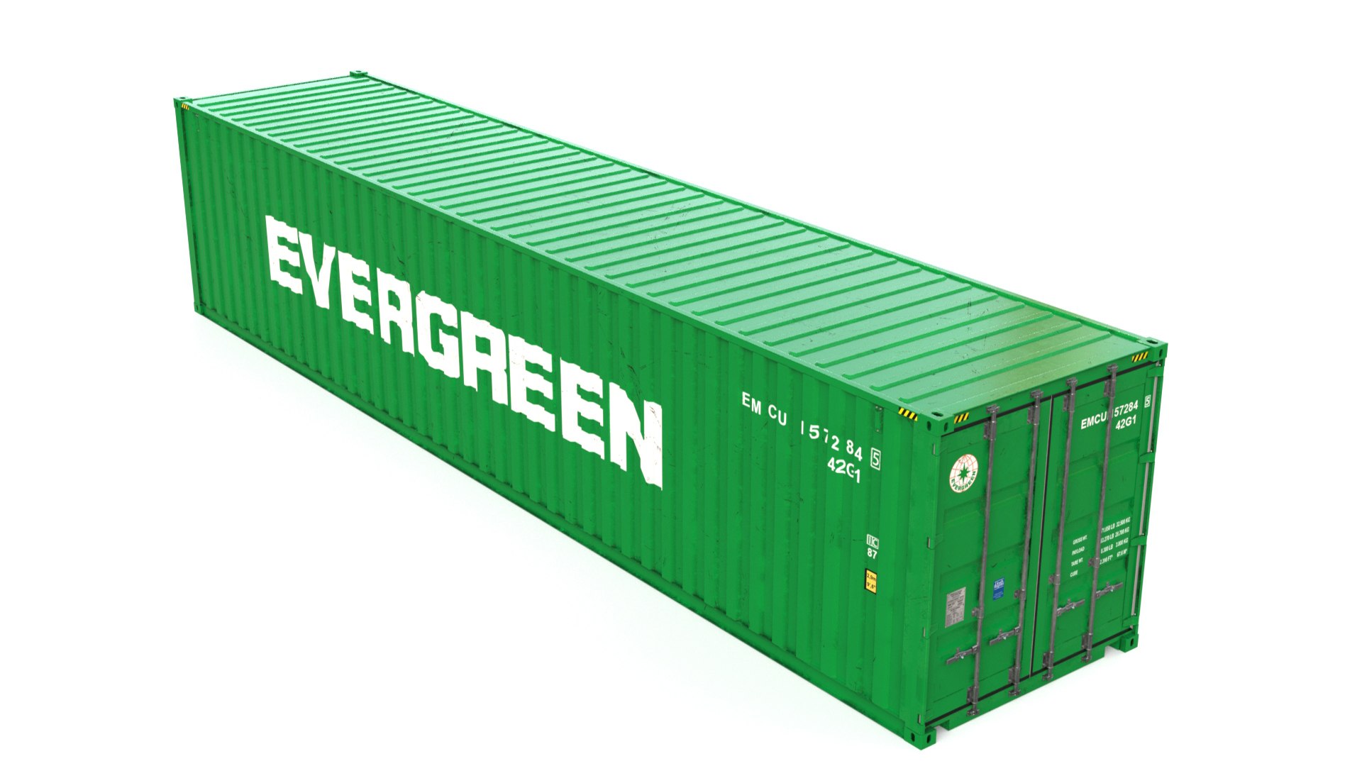 3D 40 Ft EVERGREEN Standard Shipping Container - TurboSquid 2004896