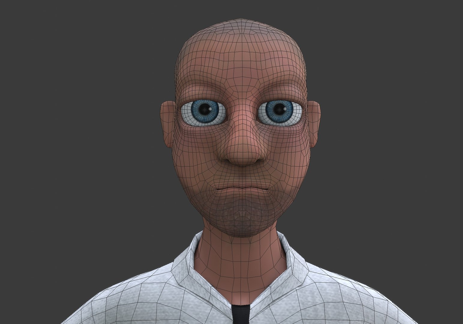 3D Cartoon Man With Tie Model - TurboSquid 1895961