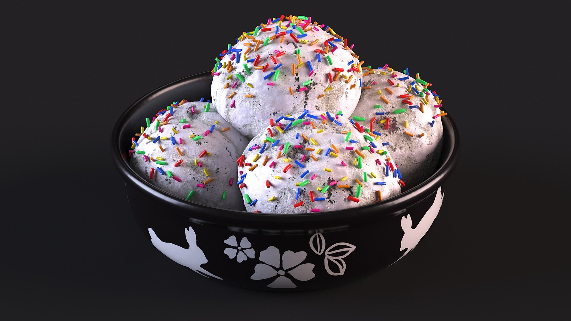 3D Model White Ice Cream On Ceramic Pot - TurboSquid 2177873
