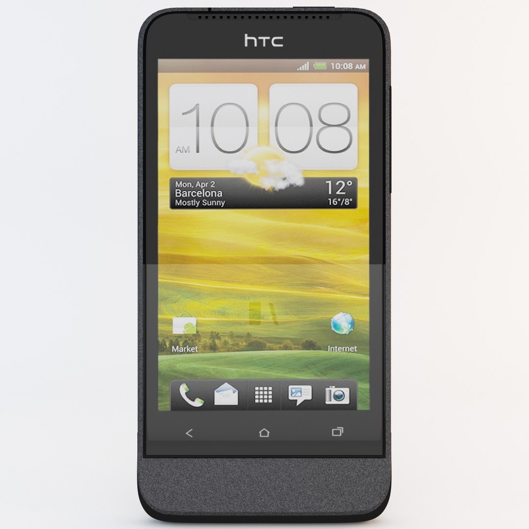 3d Model Black Htc V Cell Phone
