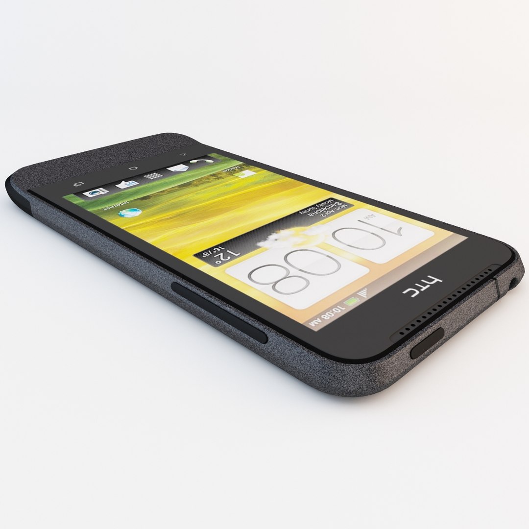 3d Model Black Htc V Cell Phone