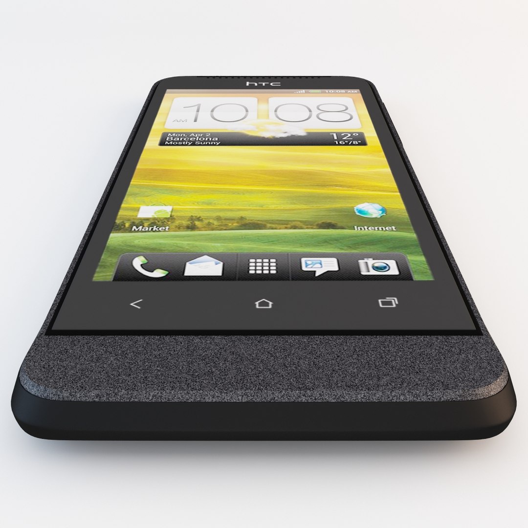 3d Model Black Htc V Cell Phone
