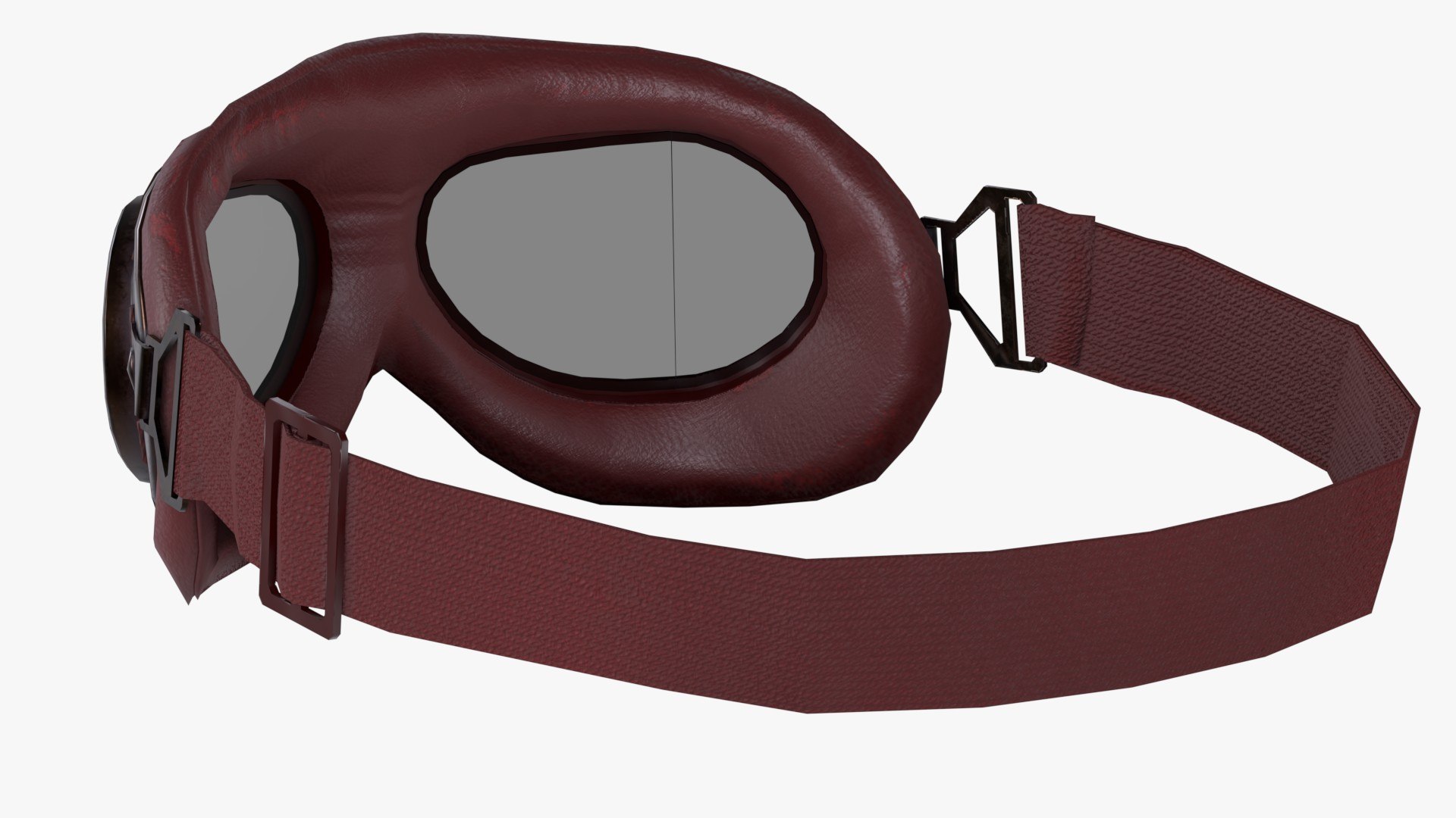 Aviator Goggles Hat Scarf Set - Red - Game Asset Model - TurboSquid 1993056