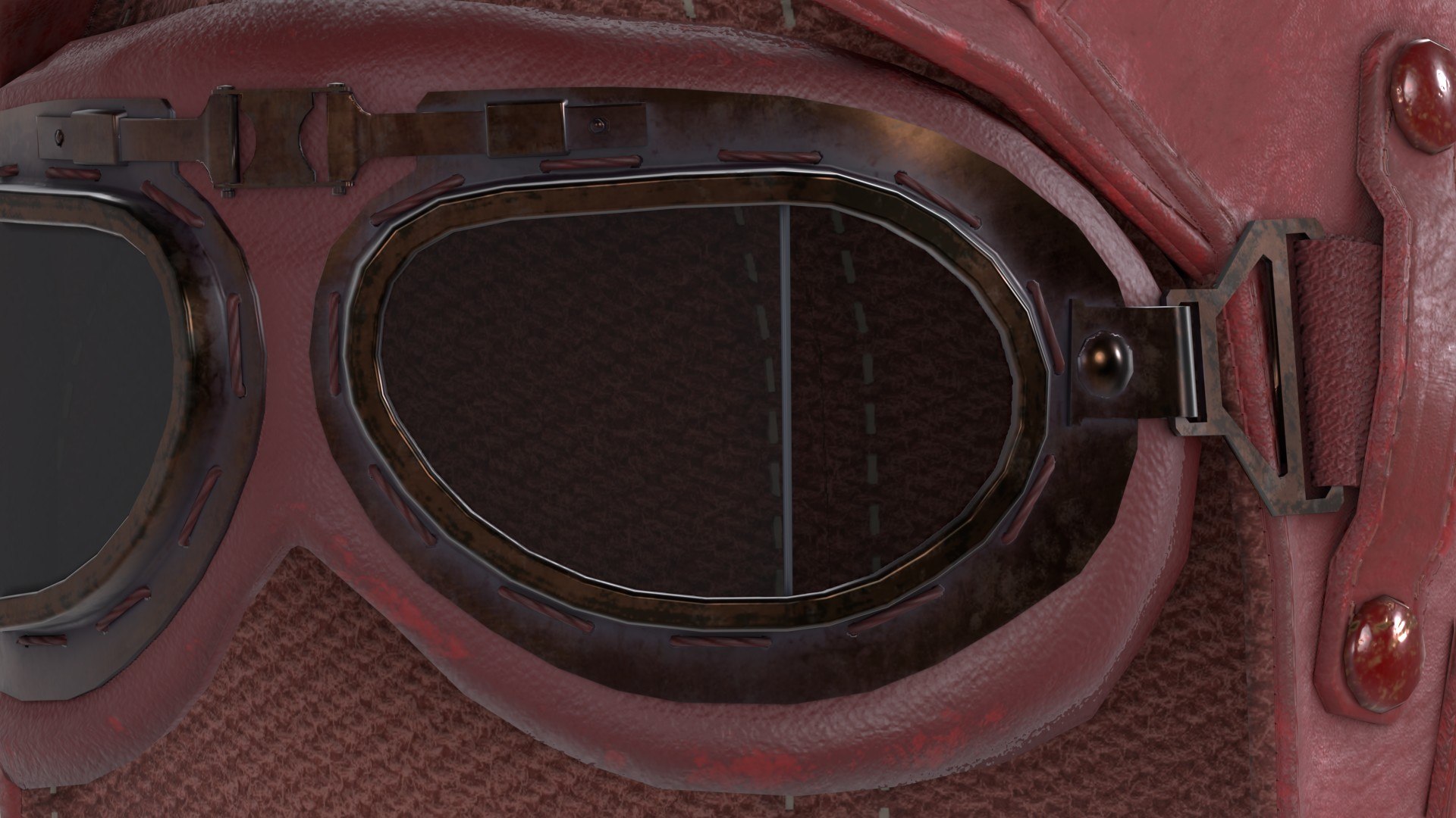 Aviator Goggles Hat Scarf Set - Red - Game Asset Model - TurboSquid 1993056