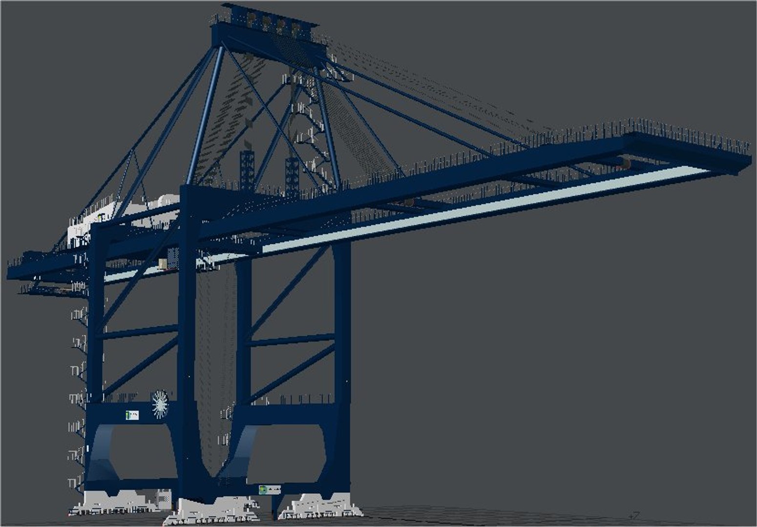 3d Post Panamax Crane Felixstowe Model