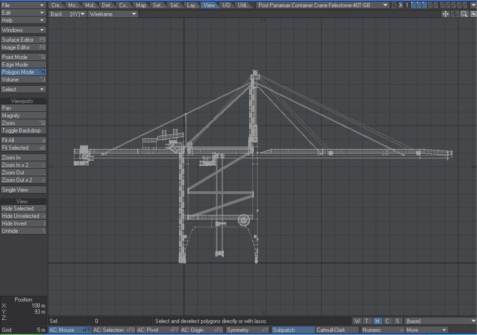 3d Post Panamax Crane Felixstowe Model