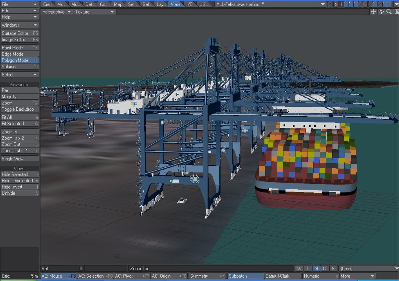 3d Post Panamax Crane Felixstowe Model