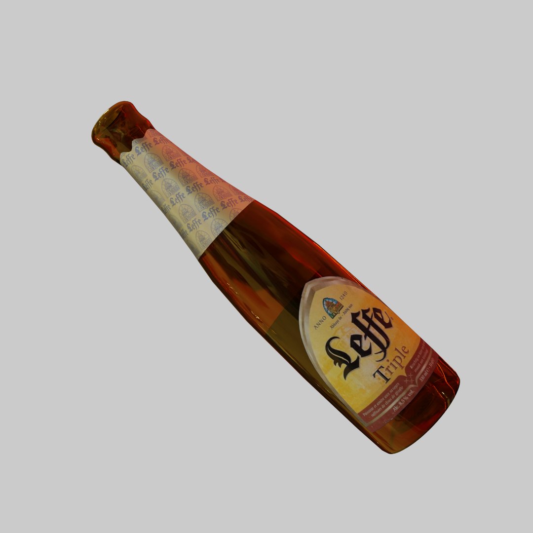 3D beer bottle leffe - TurboSquid 1638468