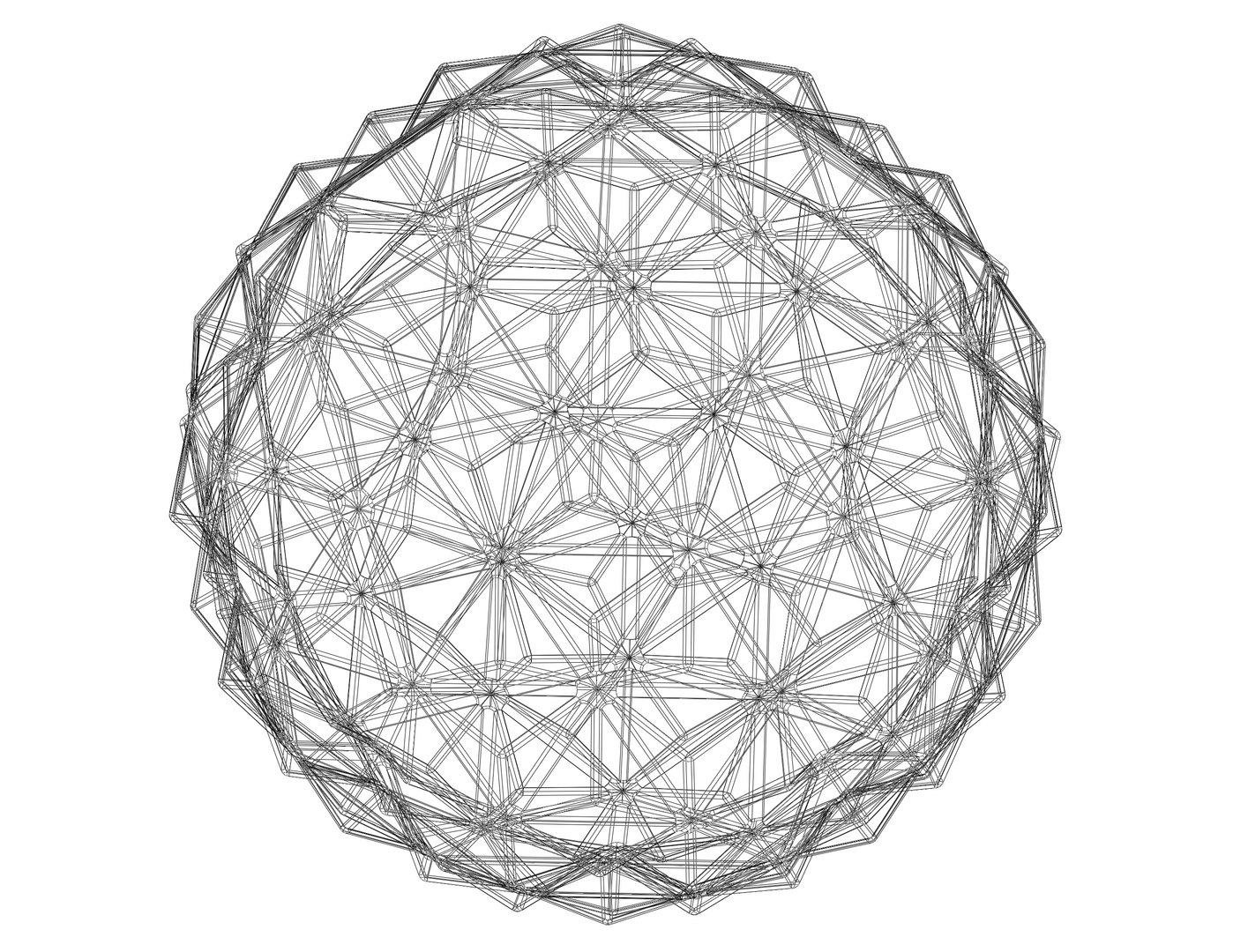 3D Wireframe Shape Triangulated Ball - TurboSquid 2176079