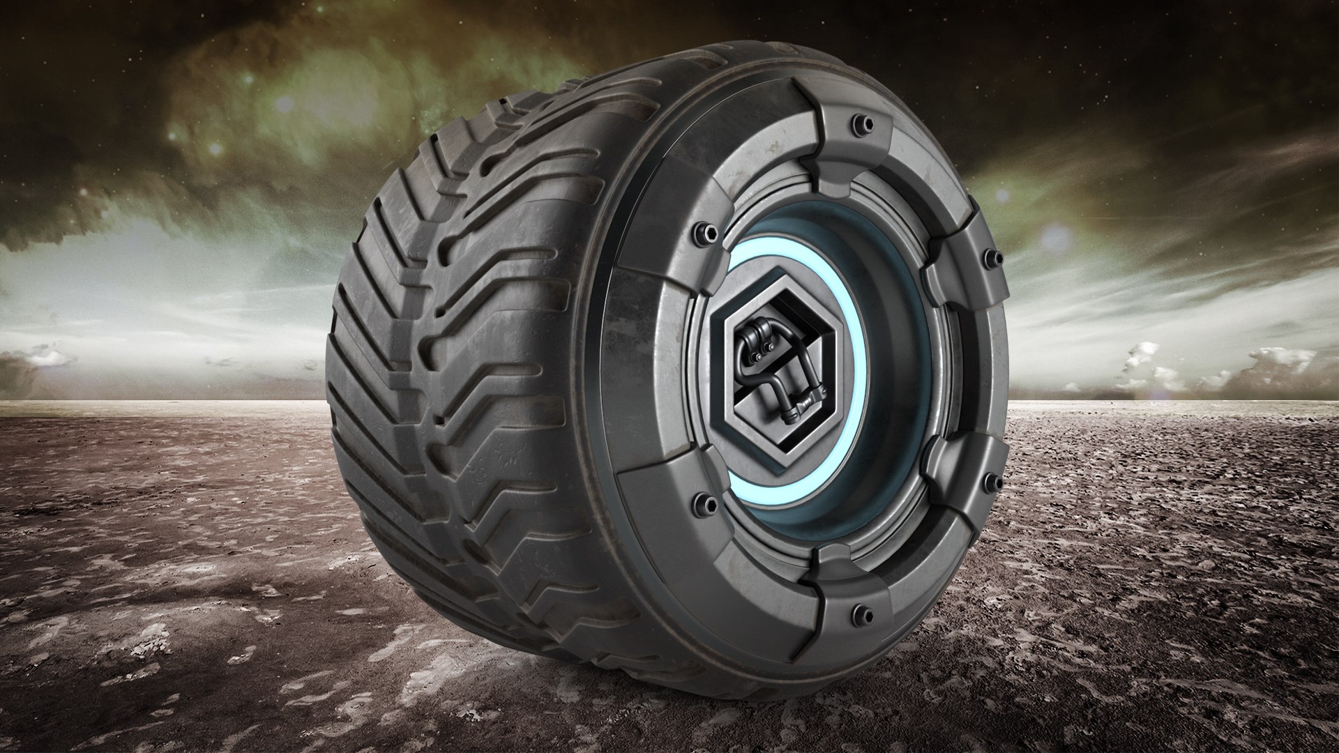 Sci-Fi Wheel 3D model - TurboSquid 1779499