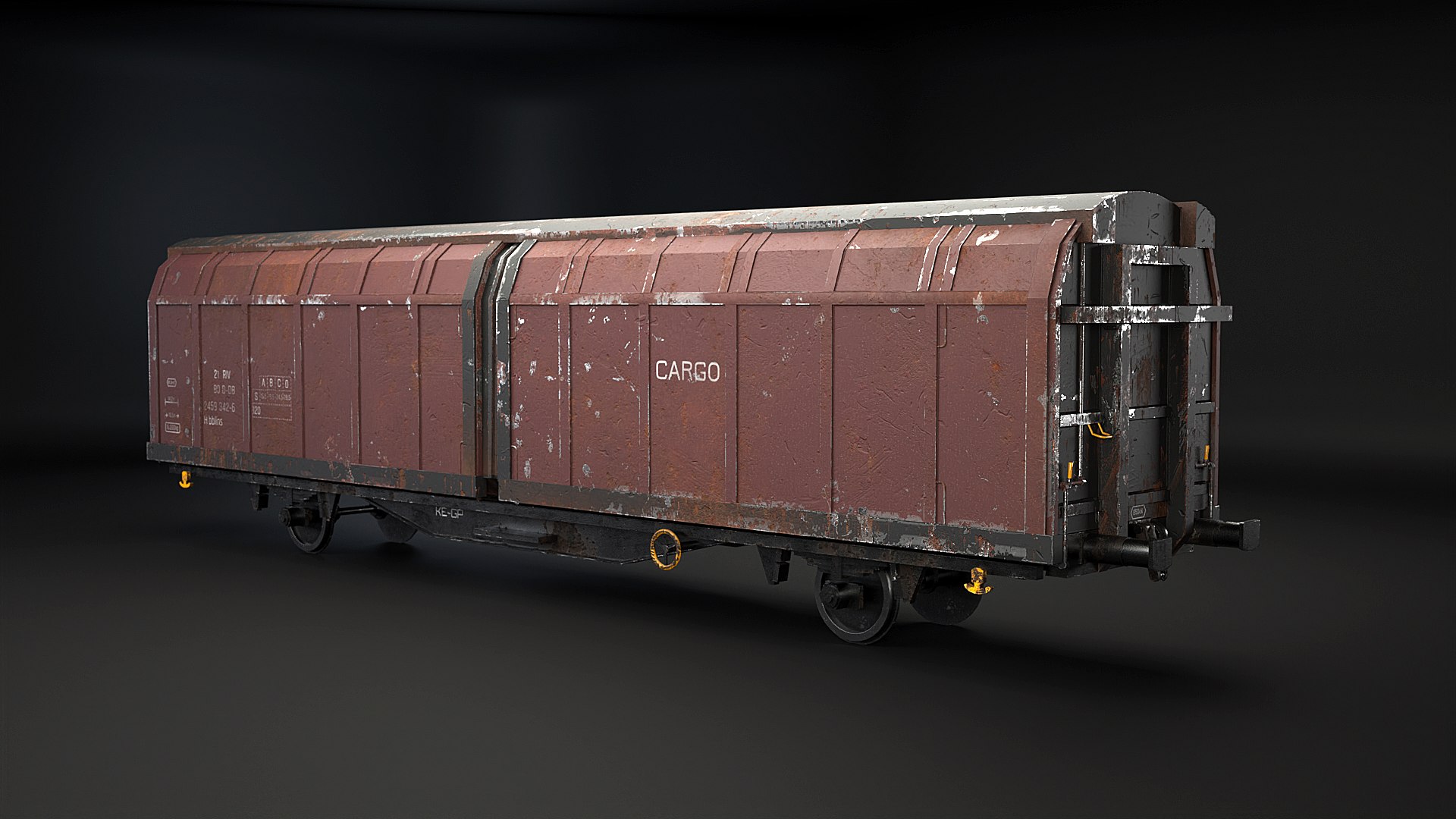 3D Used Hbblins Cargo Railcar Model - TurboSquid 2237273