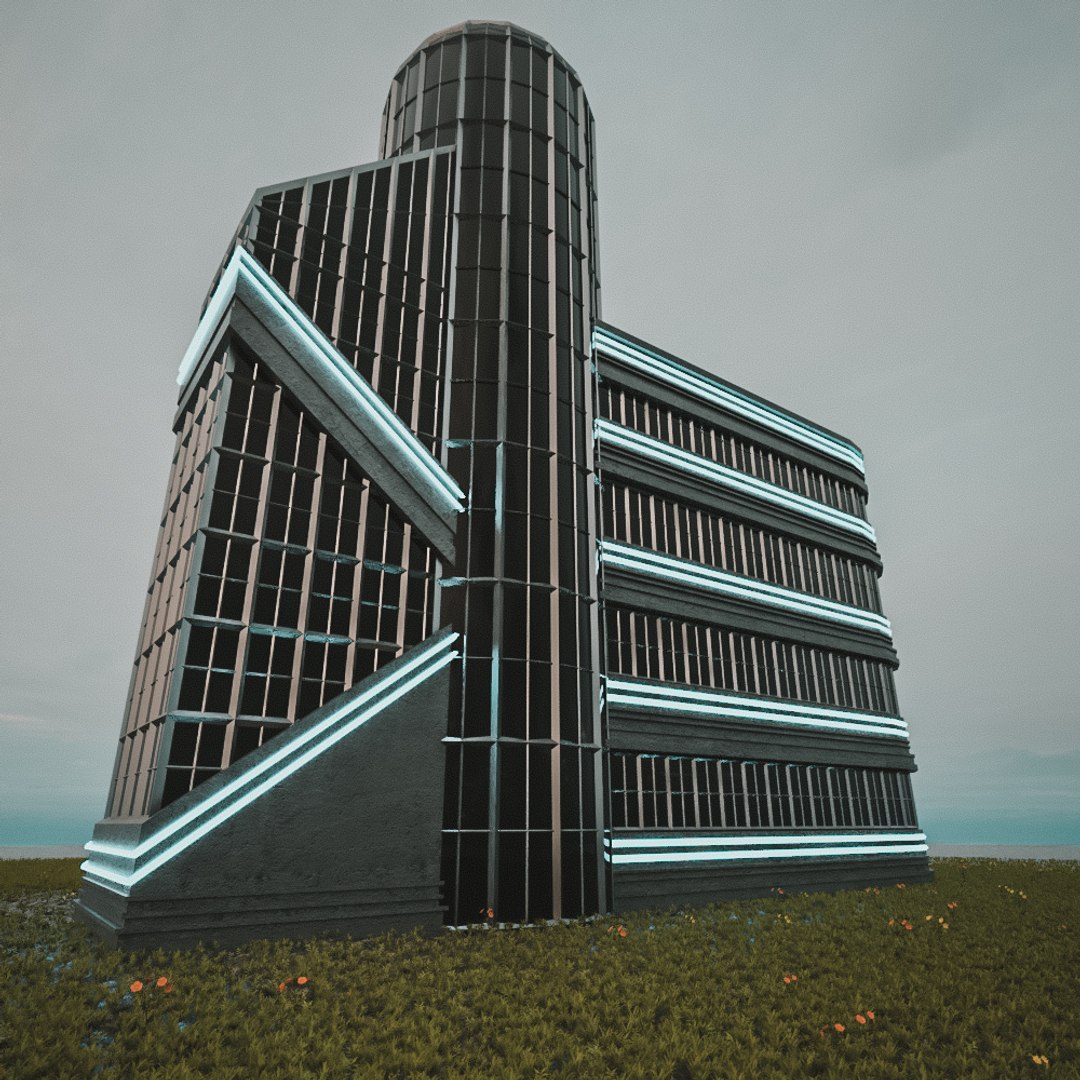 3D scifi steampunk buildings model - TurboSquid 1590749