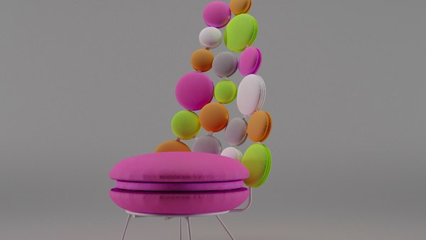 Macaron chair 3D model - TurboSquid 1812477