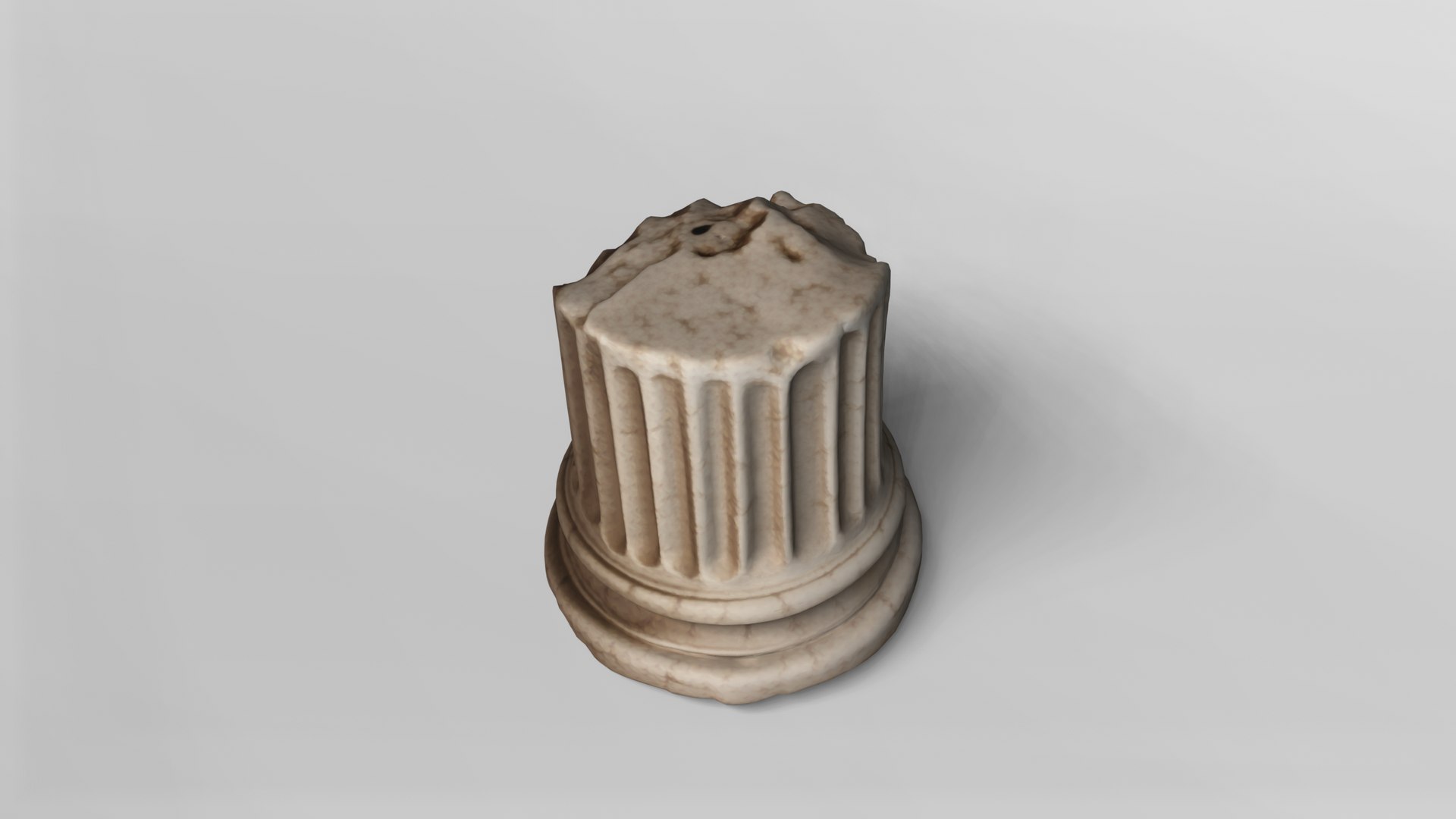 Ancient Broken Marble Column Base 3D - TurboSquid 2408722