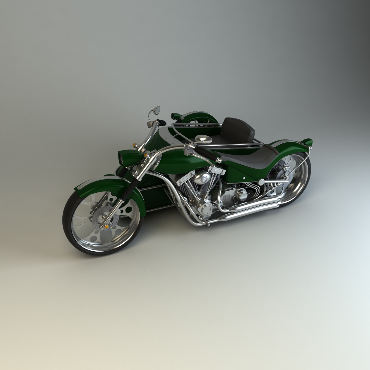 custom choppers 3d model