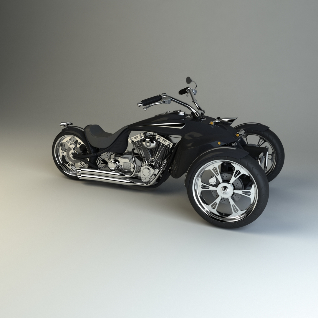 custom choppers 3d model
