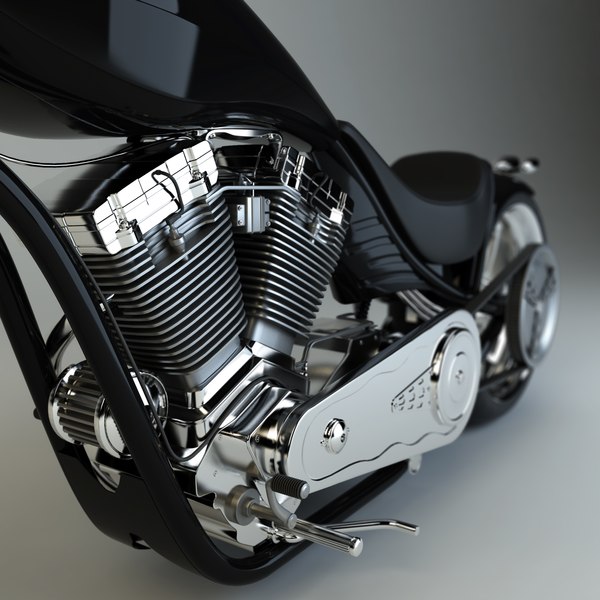 custom choppers 3d model