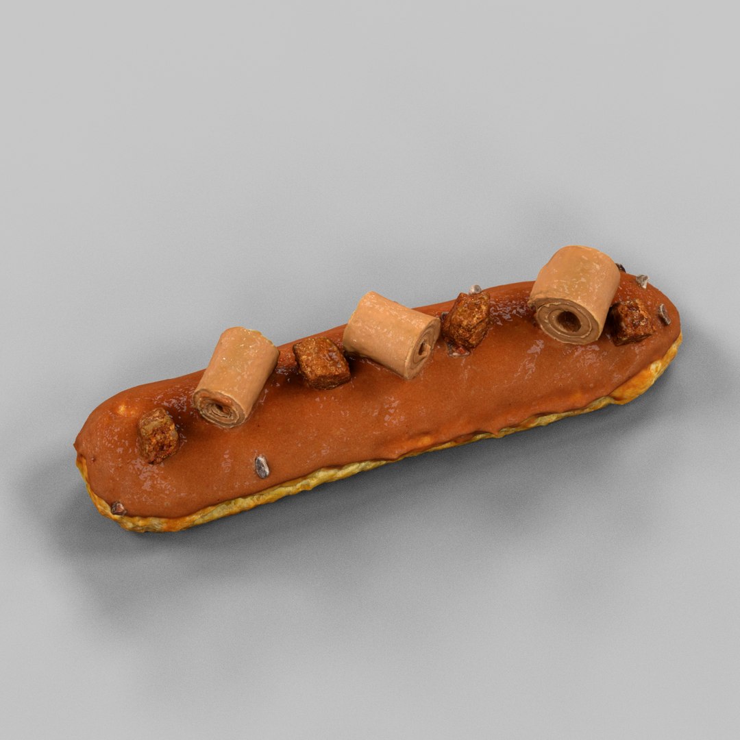3d Model Eclair Chocolate