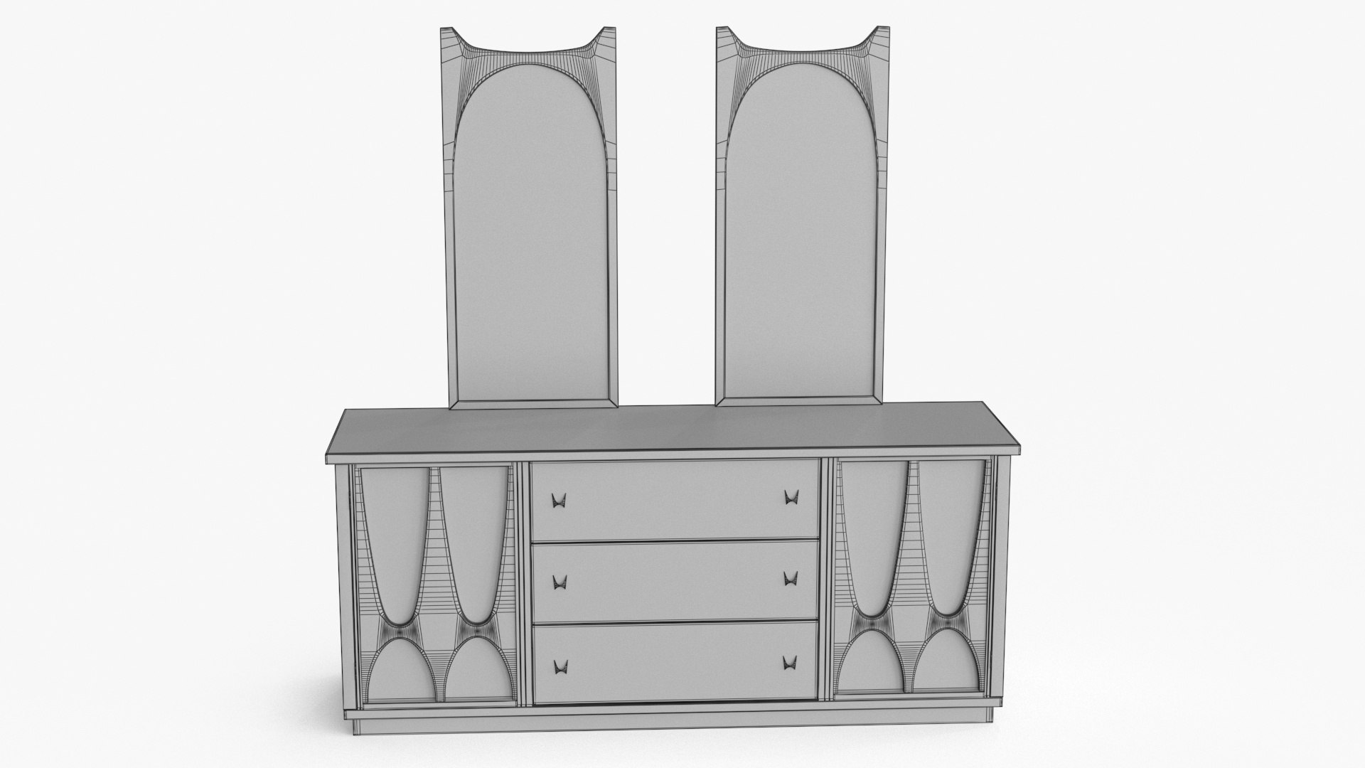 Vintage Dresser 3D - TurboSquid 2265316