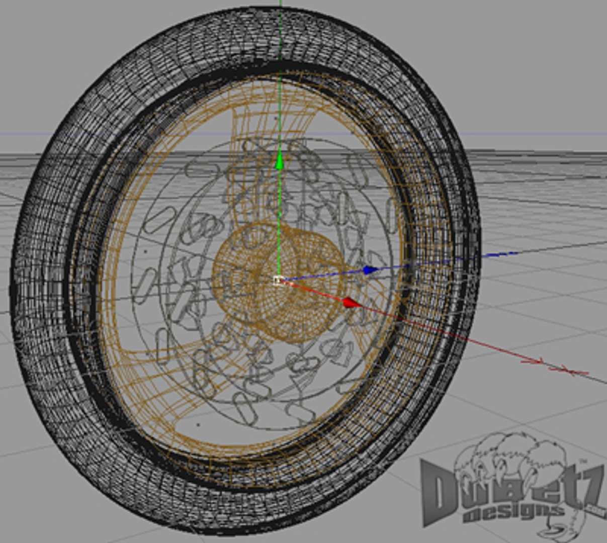 Free Motorcycle Wheel Tire 3d Model