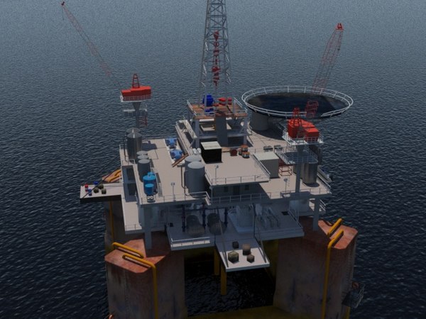 oil platform 3d model