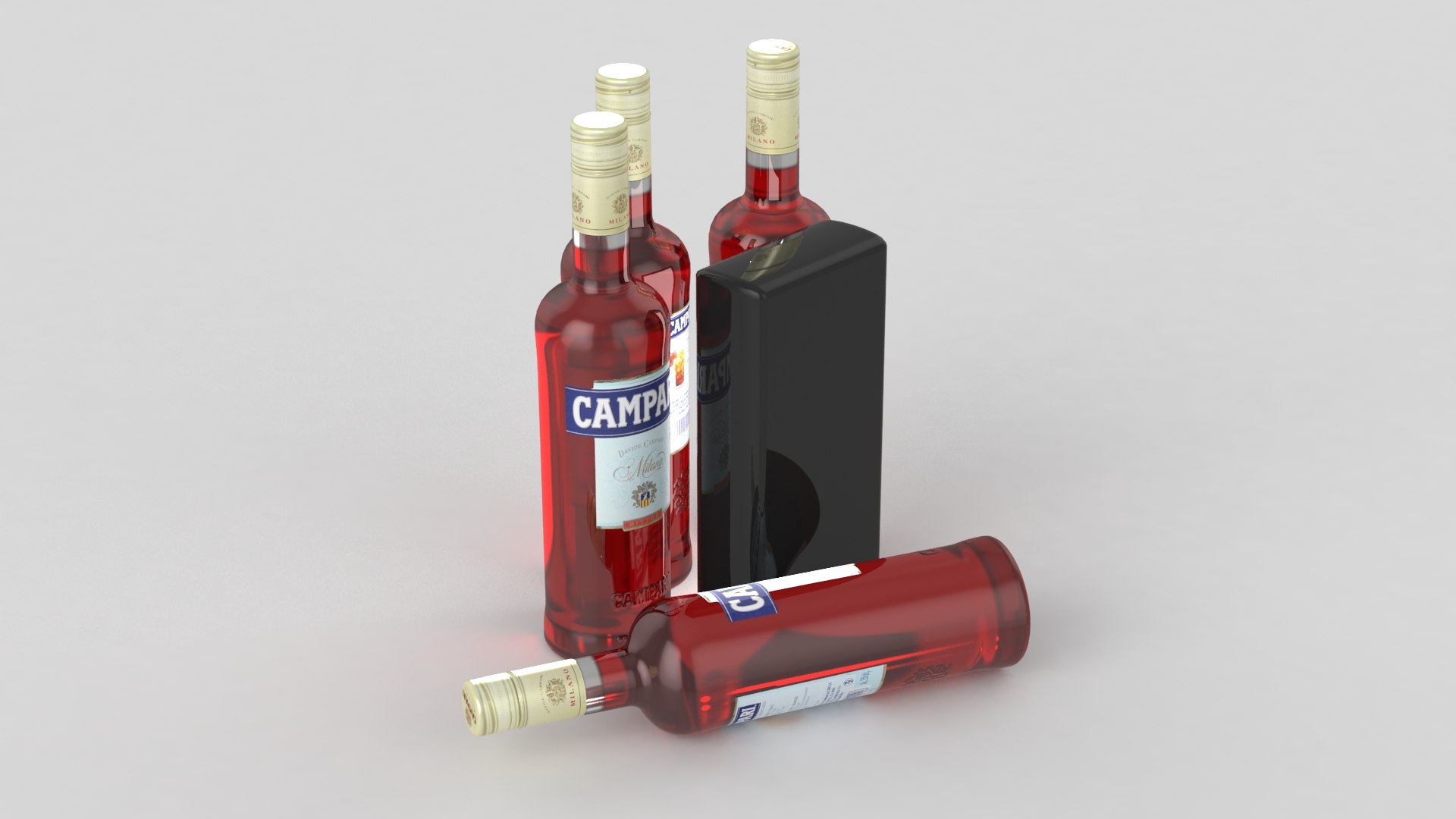 3D Alcohol Bottle Campari 700ml Model - TurboSquid 1160492