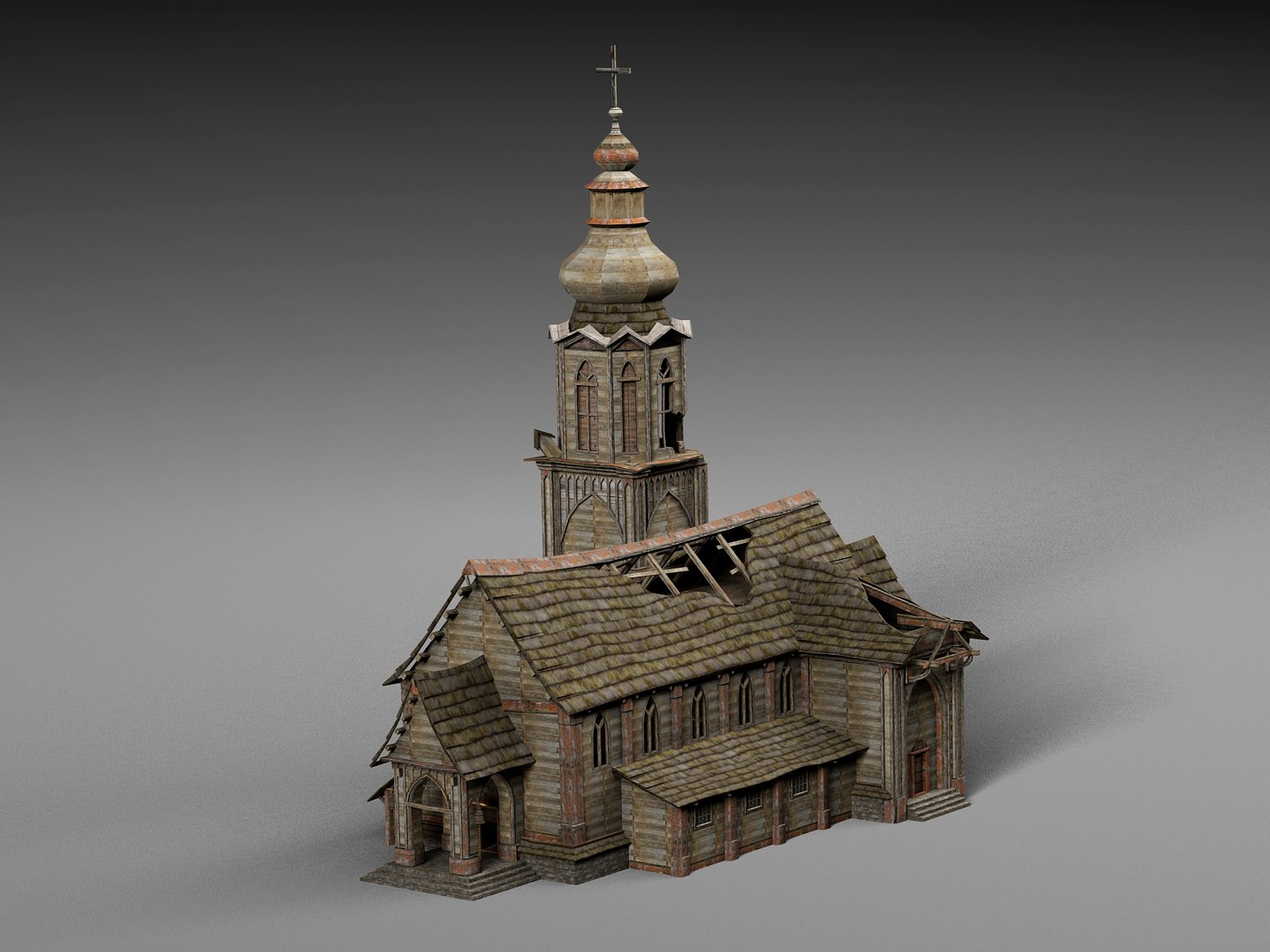 3D Old Church Model - TurboSquid 1245830