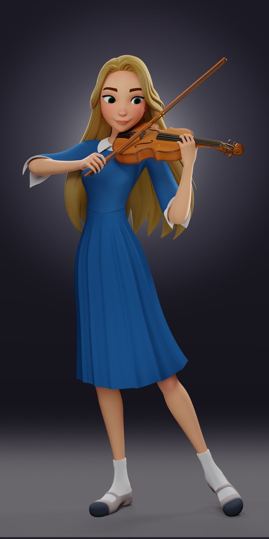 3D Stylized Violin - TurboSquid 1931488