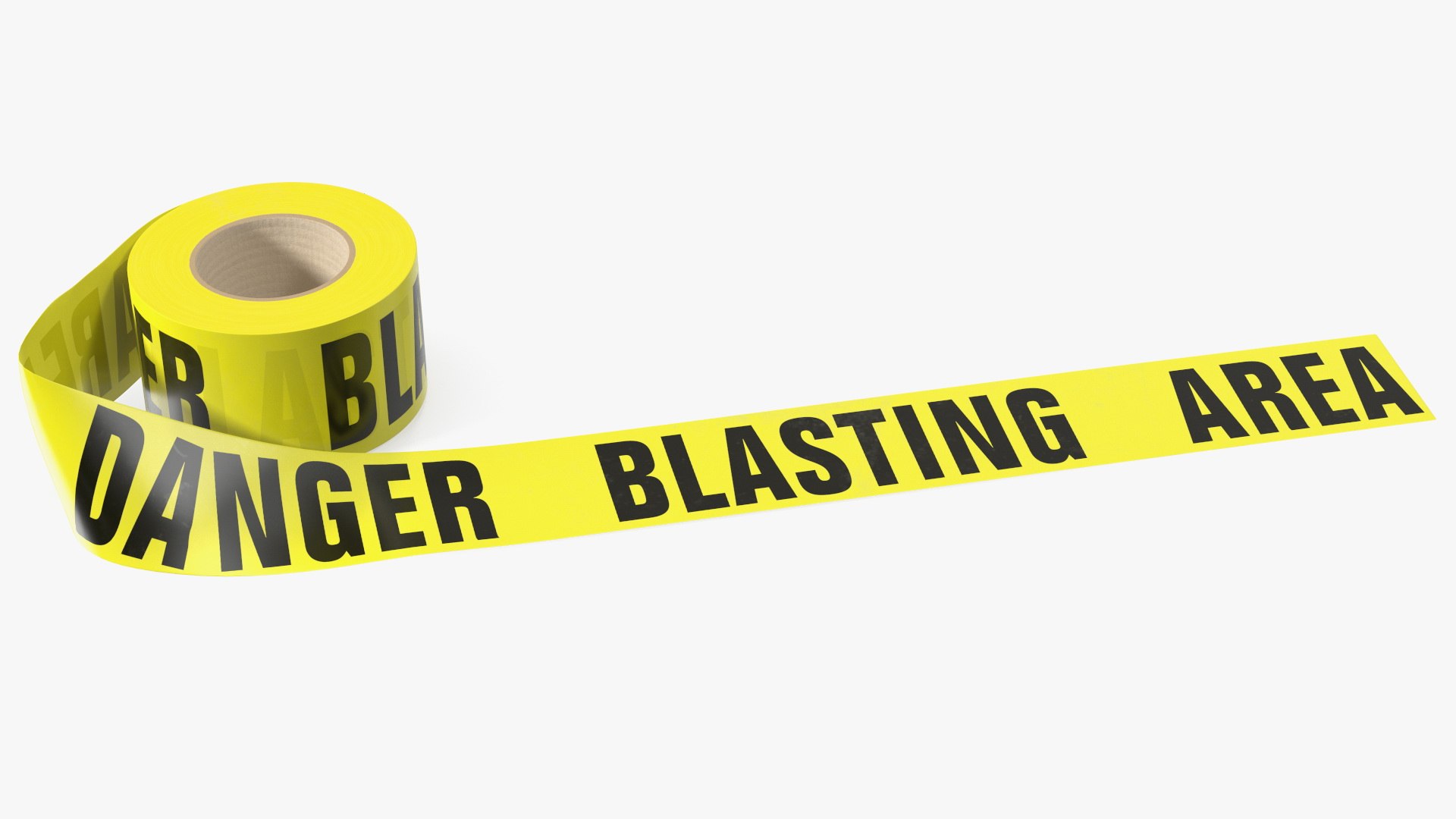 Barricade Tape Danger Blasting Area Yellow model - TurboSquid 1831684
