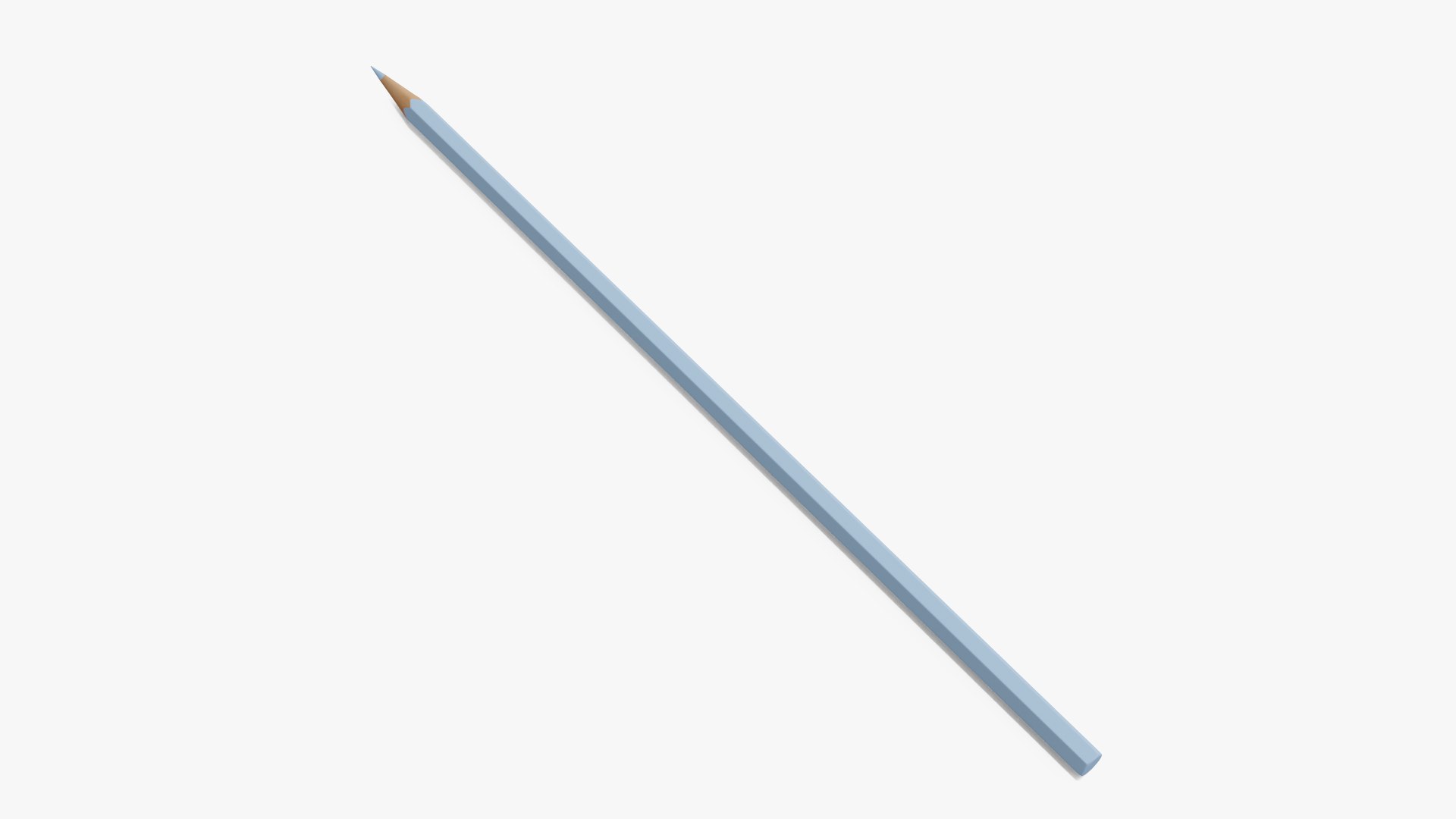 3D Light Blue Pencil Model - TurboSquid 2249171