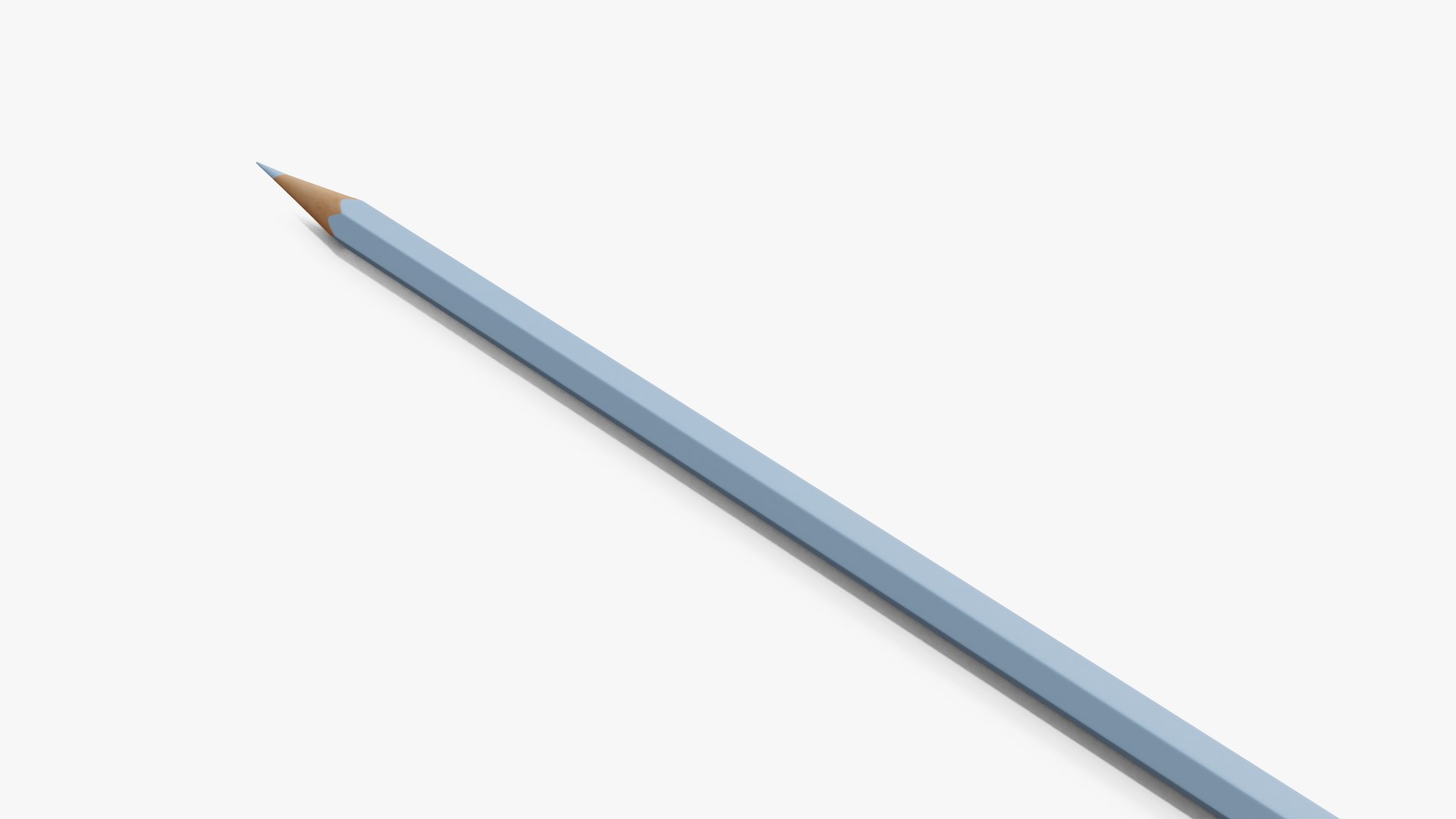 3D Light Blue Pencil Model - TurboSquid 2249171