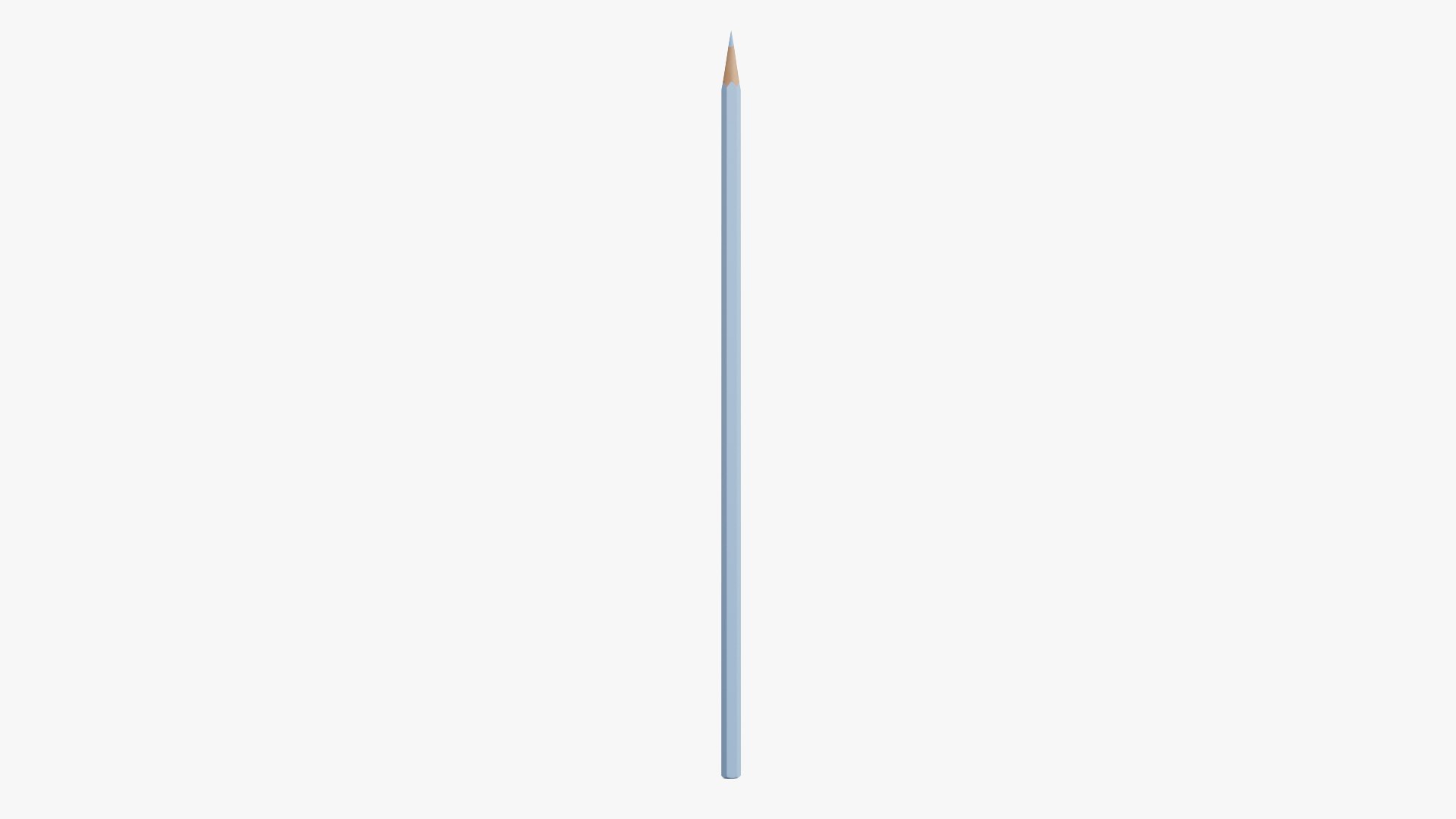 3D Light Blue Pencil Model - TurboSquid 2249171