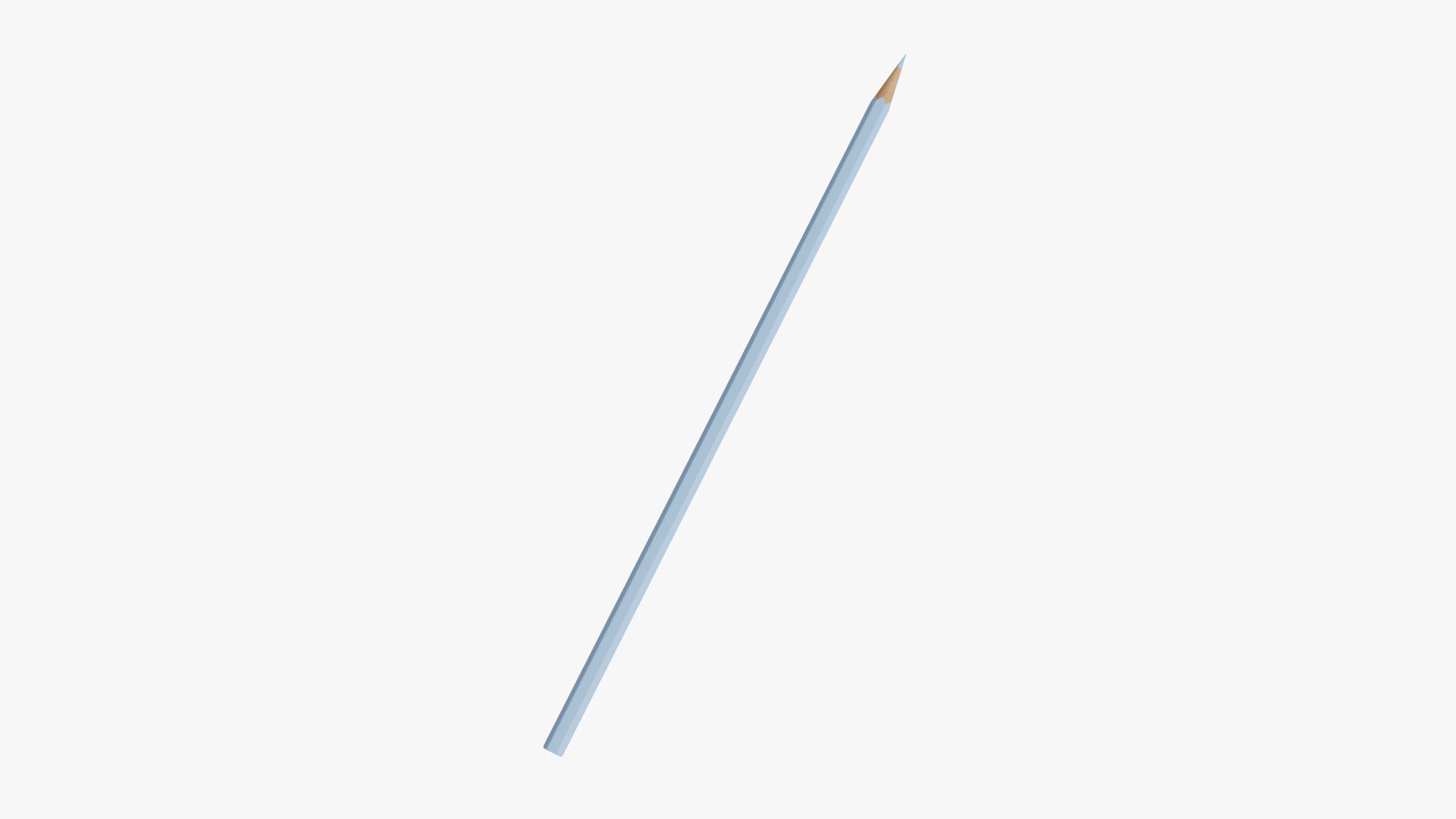 3D Light Blue Pencil Model - TurboSquid 2249171