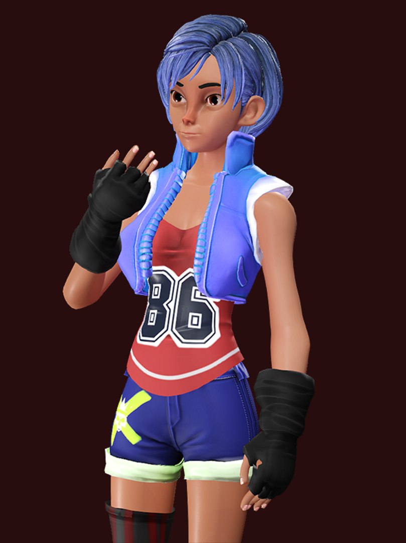 3D Model Cartoon Rigged Cute Girl-Luch Character 3D Model - TurboSquid ...