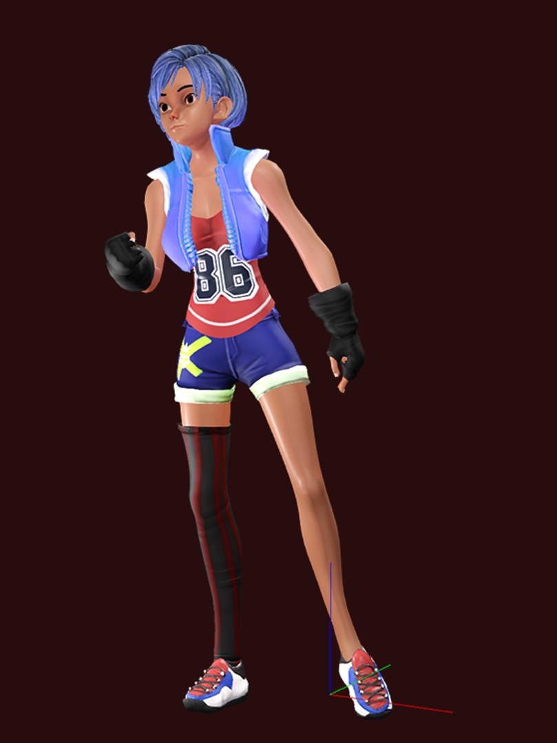 3D Model Cartoon Rigged Cute Girl-Luch Character 3D Model - TurboSquid ...