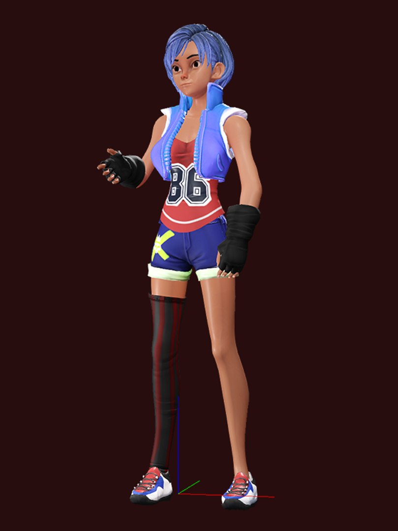 3D Model Cartoon Rigged Cute Girl-Luch Character 3D Model - TurboSquid ...
