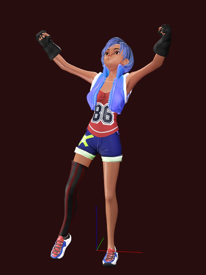 3D Model Cartoon Rigged Cute Girl-Luch Character 3D Model - TurboSquid ...
