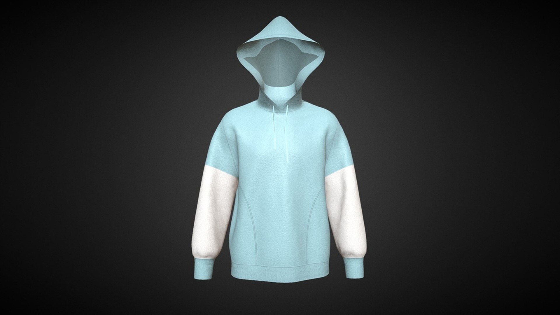 Mens Two Color Hoodie In Low Poly 3D Model - TurboSquid 2372012
