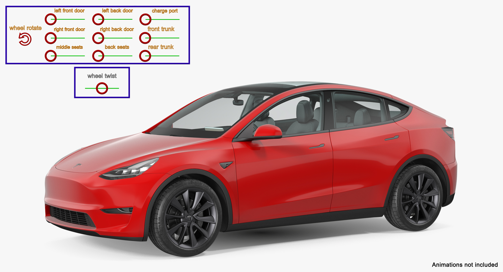 Tesla y red rigged model - TurboSquid 1416254