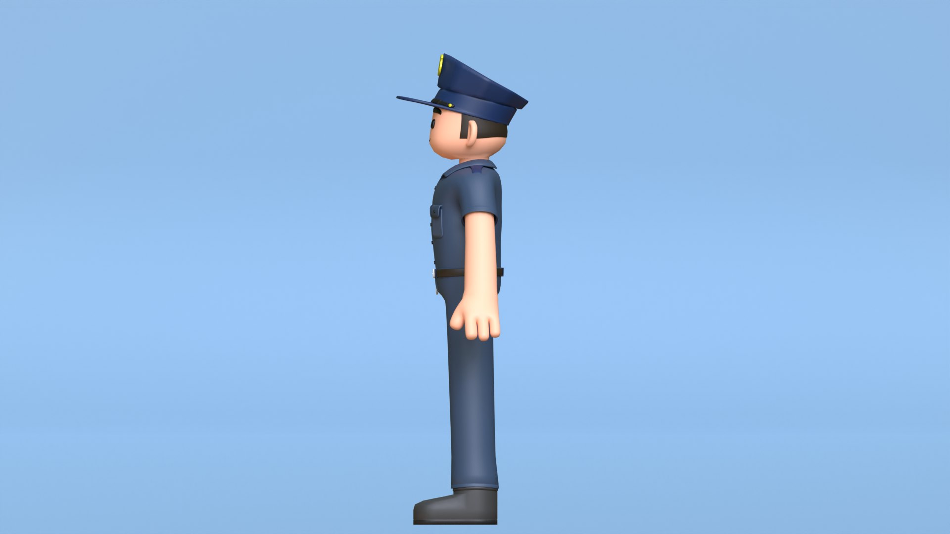 Minimal Police 2 Cartoon Character 3D Model - TurboSquid 2157599