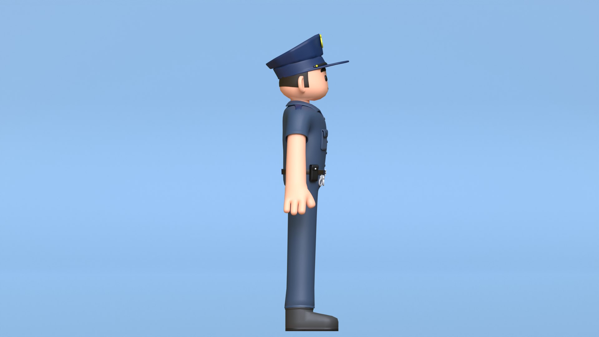 Minimal Police 2 Cartoon Character 3D Model - TurboSquid 2157599