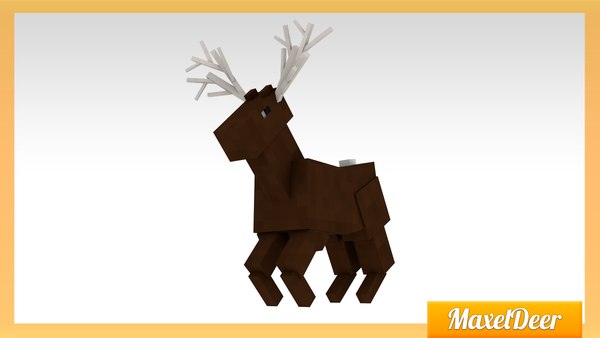 3d model deer minecraft maxel