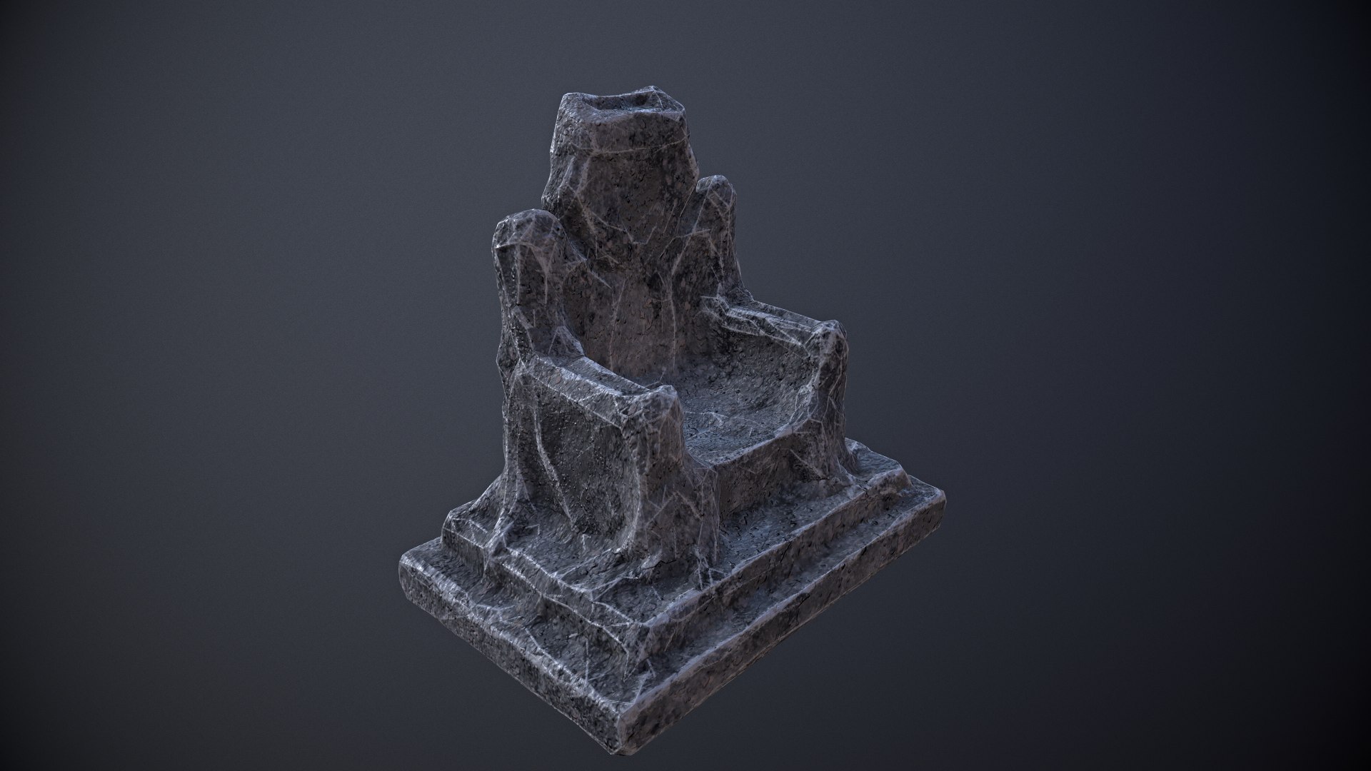 3D Stone Throne - Dark - TurboSquid 1490546