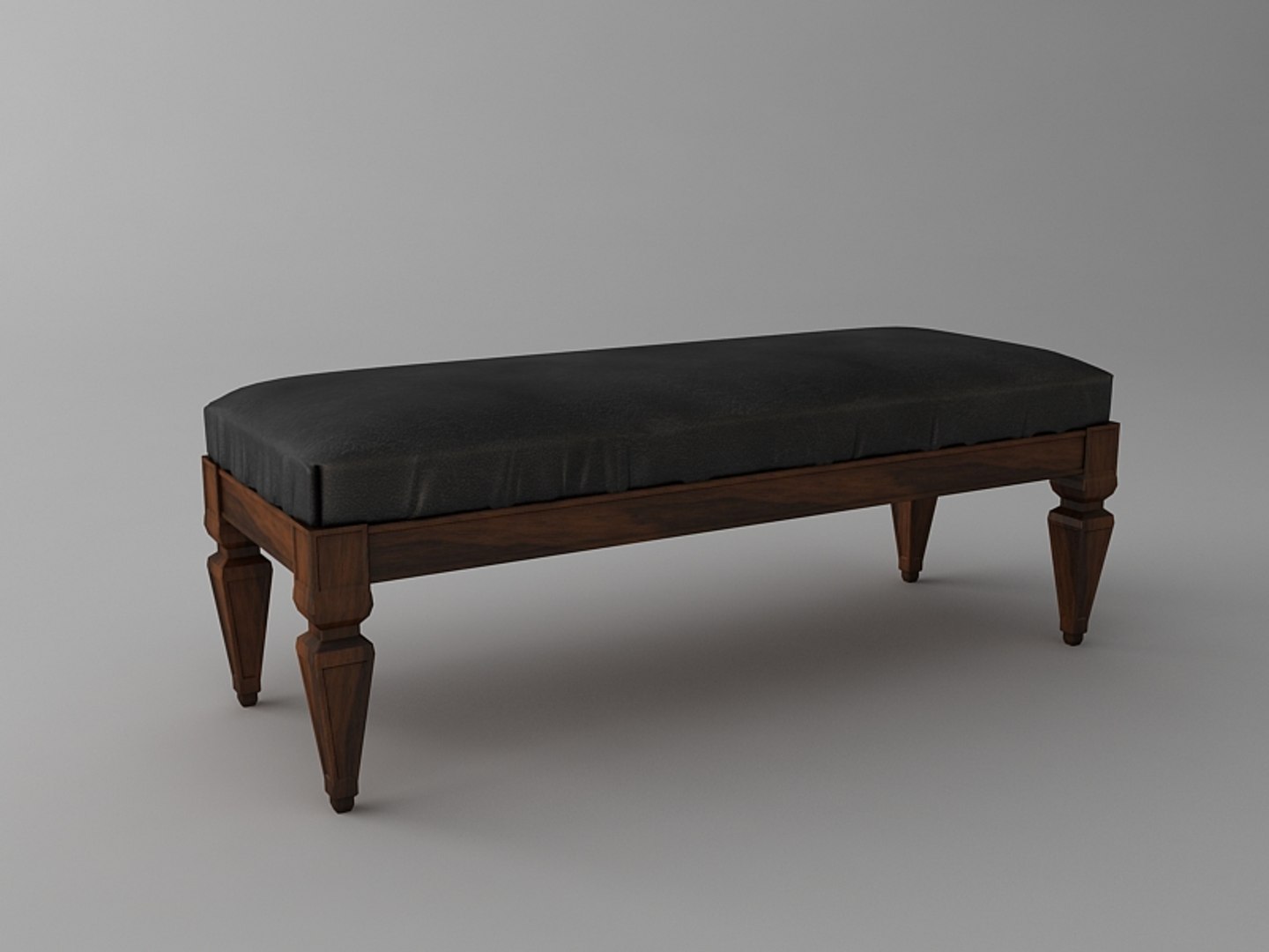 3d model bench antique