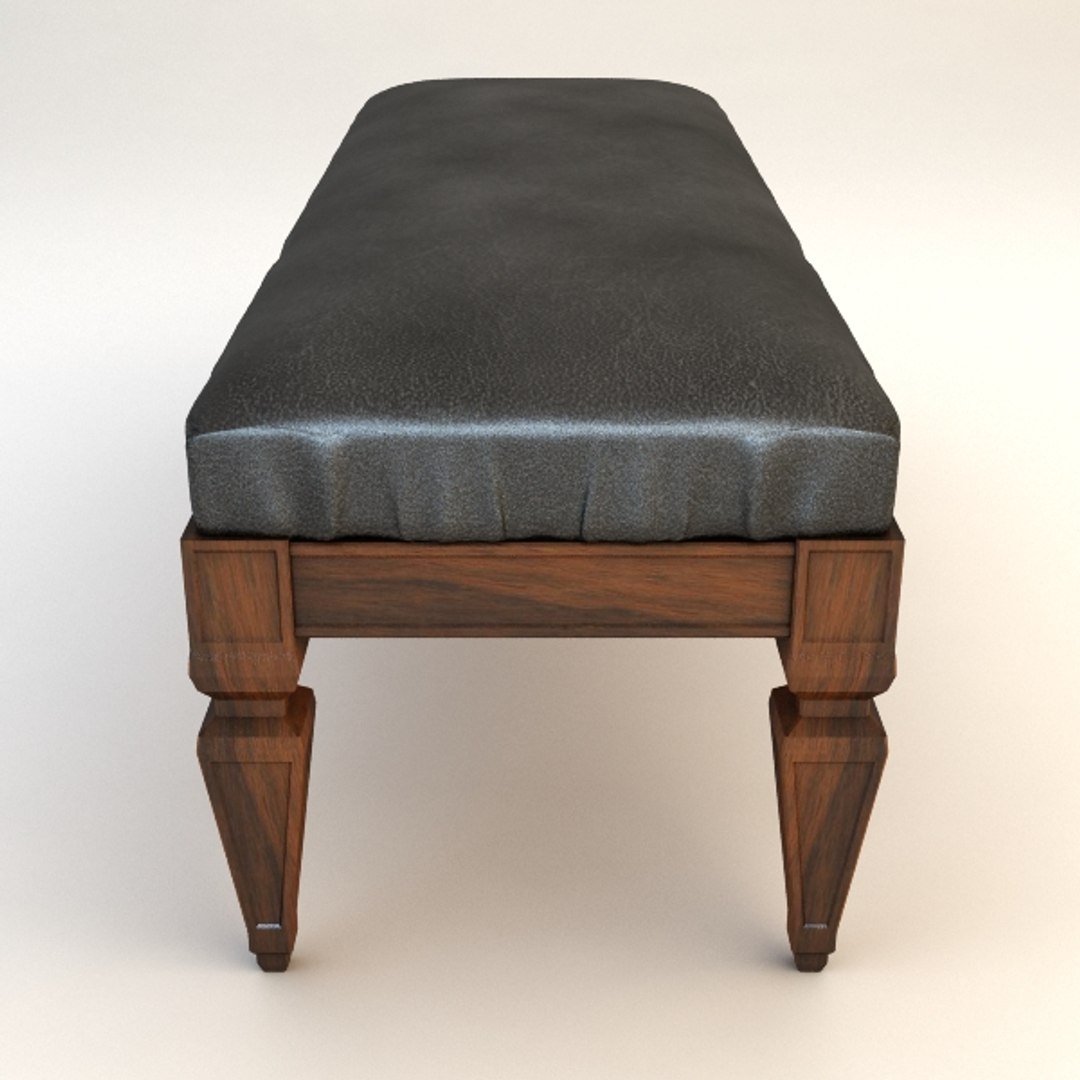 3d model bench antique
