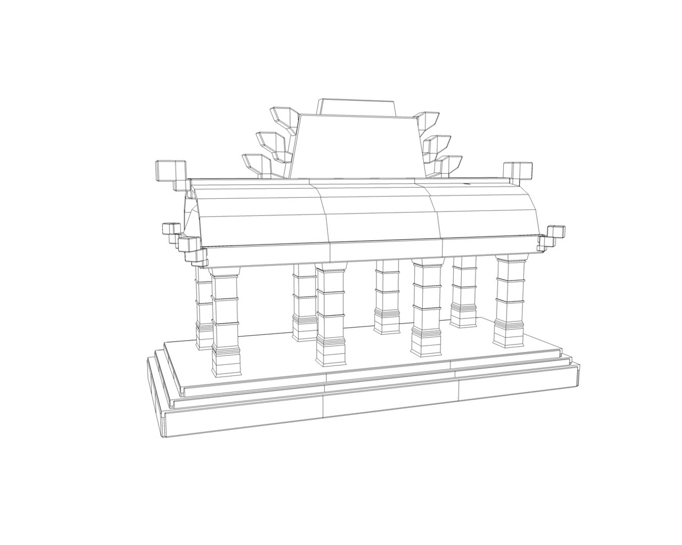 Aztec small temple 3D model - TurboSquid 1357381